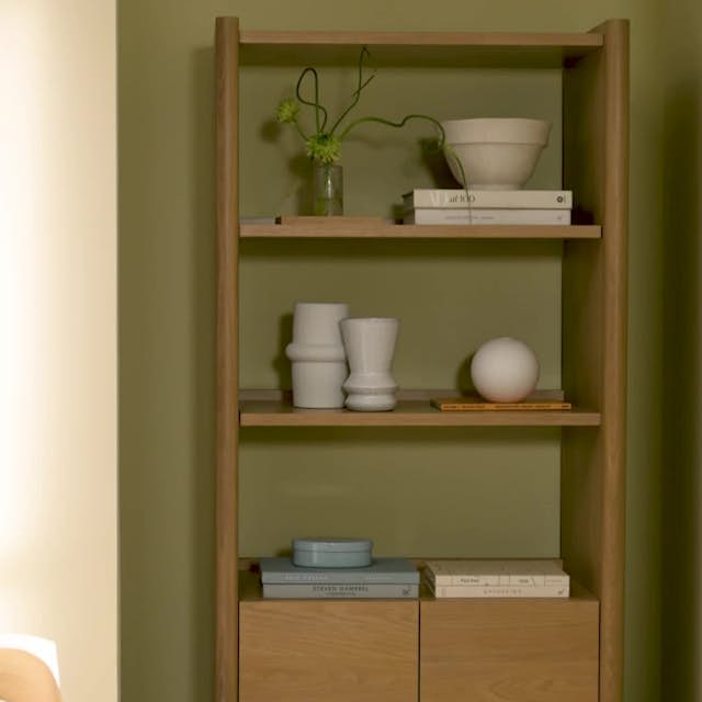 Torme White Oak Tall Bookcase | Article