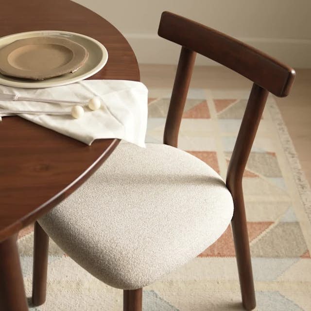 Ulka Walnut and Ratine Buff Dining Chair | Article